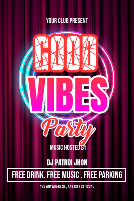 Copy of Good vibes party | PosterMyWall