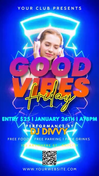 Good Vibes Party Template | PosterMyWall