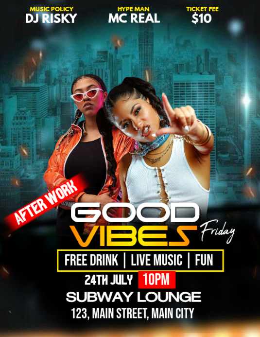 good vibes party Template | PosterMyWall