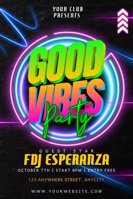 Good Vibes Party Template Postermywall