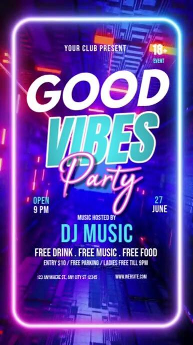 Copy of good vibes party | PosterMyWall