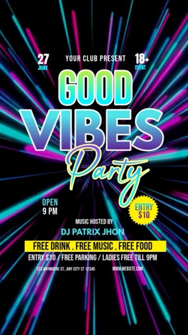 Good vibes Party Template | PosterMyWall