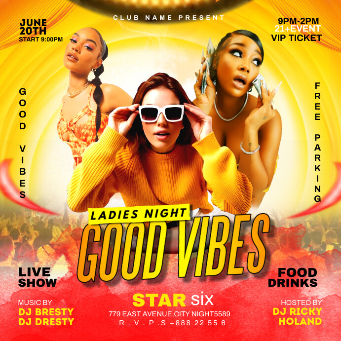 Copy of Good Vibes Party flyer | PosterMyWall