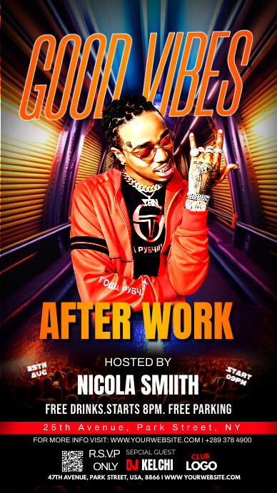 Good Vibes Party flyer Template | PosterMyWall