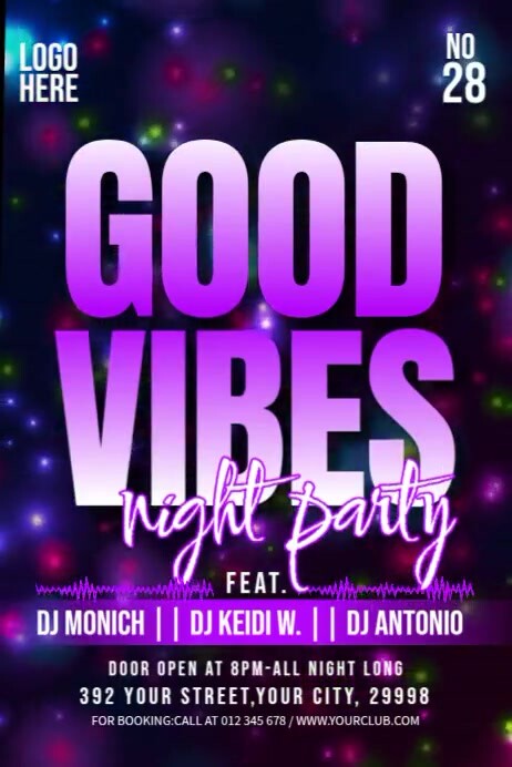 Copy of Good Vibes Party Flyer | PosterMyWall