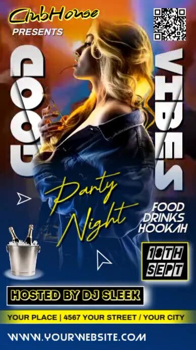 GOOD VIBES PARTY NIGHT FLYER TEMPLATE | PosterMyWall
