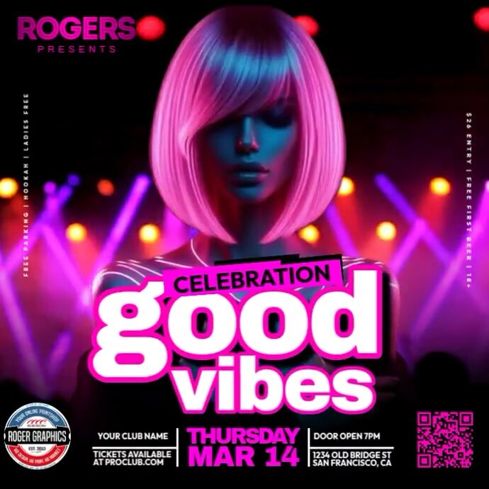Good Vibes Party Video Template | PosterMyWall