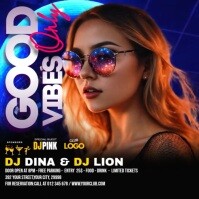 Good Vibes Party Ads Template | PosterMyWall