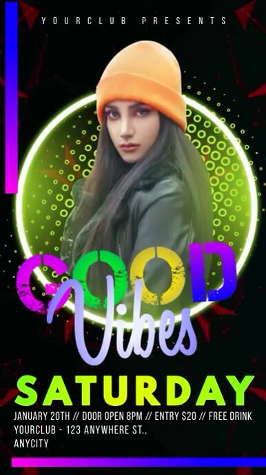 Good Vibes Saturday Template | PosterMyWall