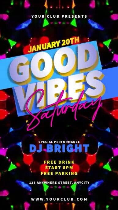 Good Vibes Saturday Template | PosterMyWall