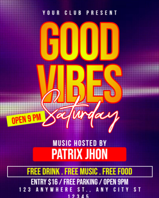 Good vibes saturday post Template | PosterMyWall