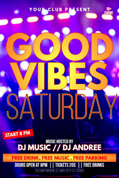 Good vibes saturday post Template | PosterMyWall