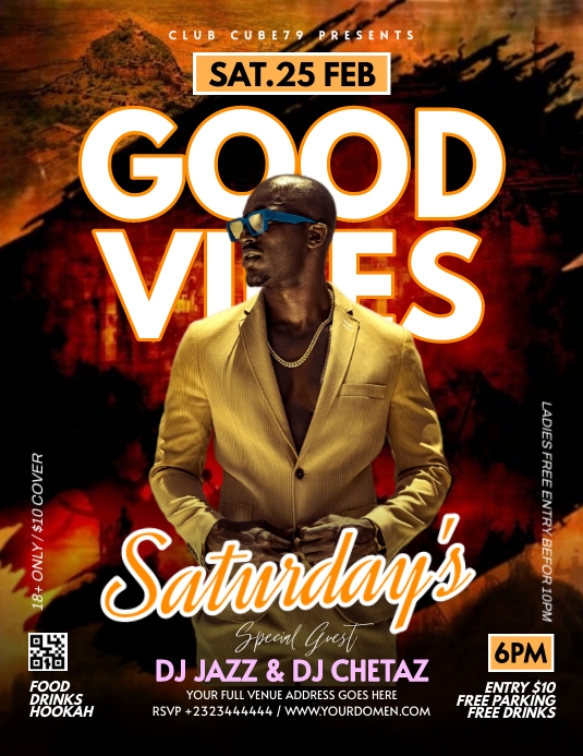Copy of Good vibes Saturdays | PosterMyWall