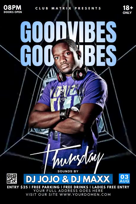 Plantilla de Good Vibes thursday | PosterMyWall