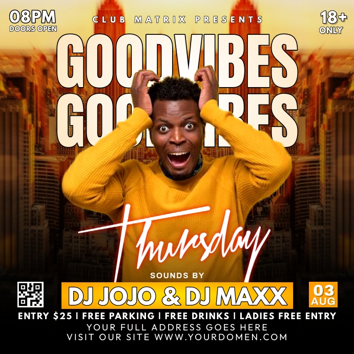 Plantilla de Good Vibes thursday | PosterMyWall