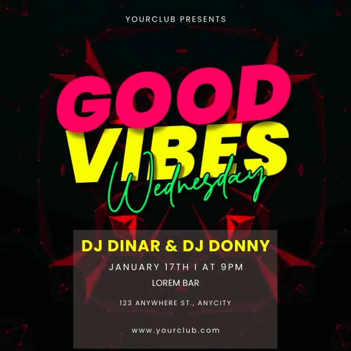 Good Vibes Wednesday Template | PosterMyWall