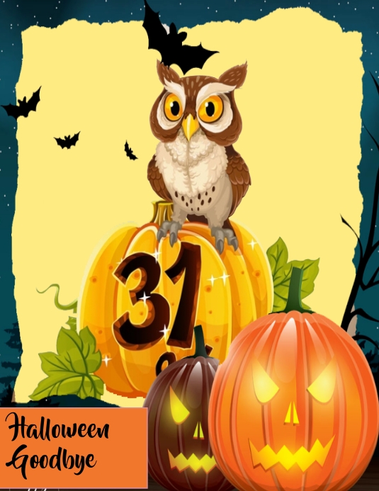 goodbye Halloween Template | PosterMyWall