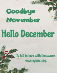 Hello December Goodbye November Template | PosterMyWall