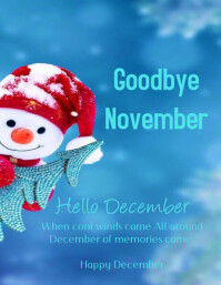 Goodbye November Hello December Template | PosterMyWall