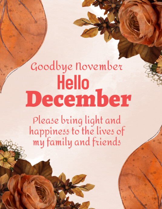 Copy of Goodbye November Hello December | PosterMyWall