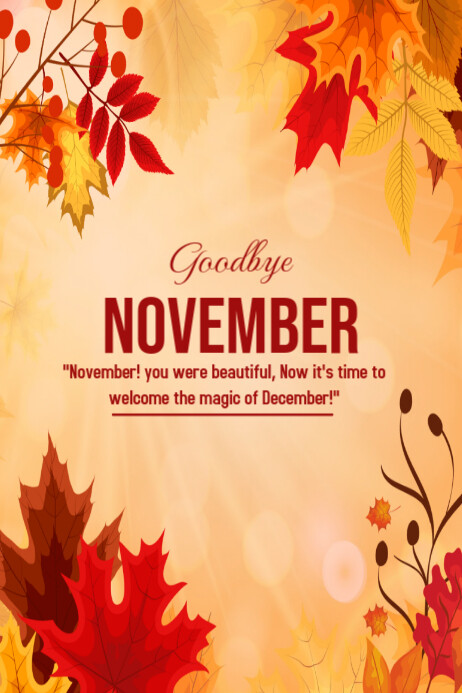 Copy of Goodbye November Poster 2024 | PosterMyWall