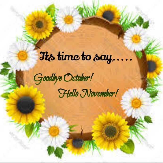 goodbye october, hello november instagram Template | PosterMyWall