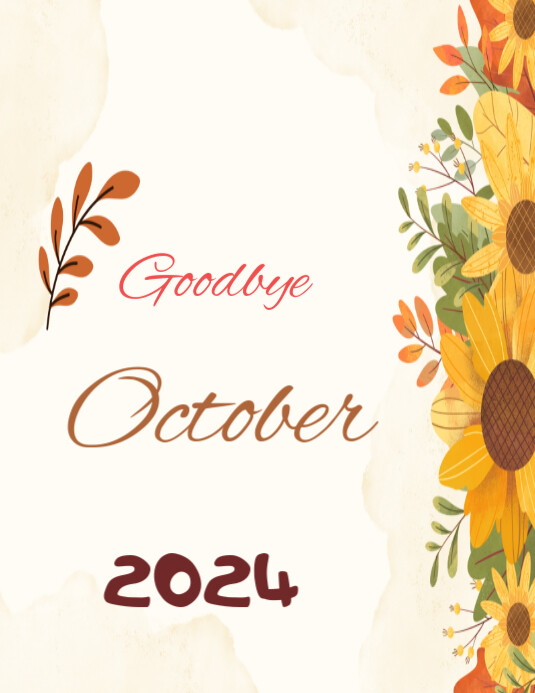 Goodbye October Template | PosterMyWall