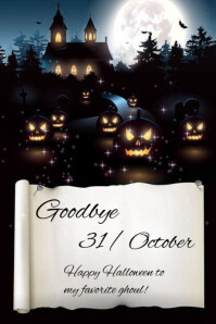 Goodbye October Template | PosterMyWall
