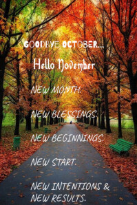 Goodbye October hello November Template | PosterMyWall