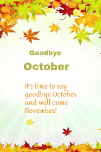 Goodbye October 2024 Template | PosterMyWall