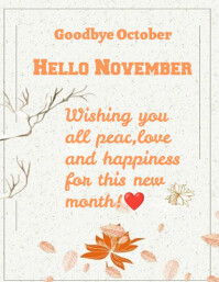 Goodbye October Template | PosterMyWall