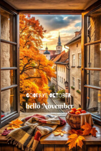 Goodbye october hello november Template | PosterMyWall