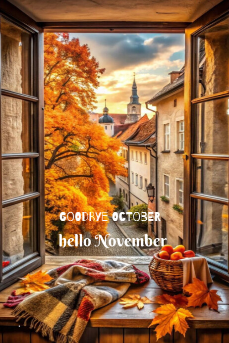 Copy of Goodbye October hello November | PosterMyWall