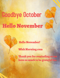 Goodbye October Template | PosterMyWall
