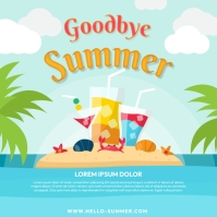 GOODBYE SUMMER Template | PosterMyWall