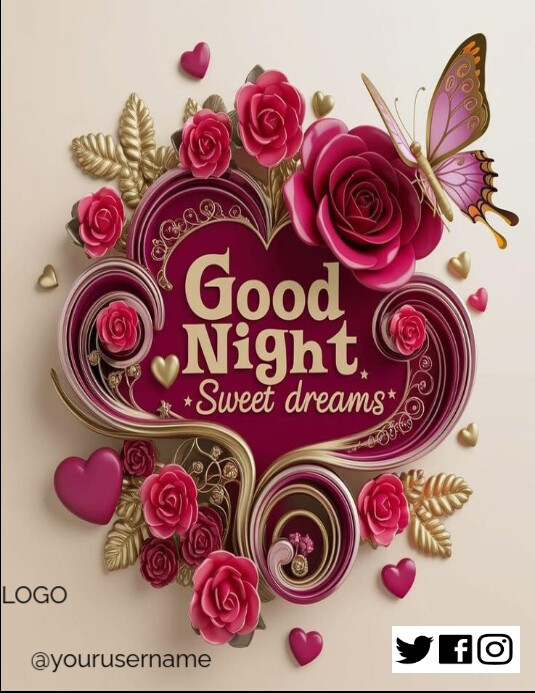 Plantilla de Goodnight | PosterMyWall