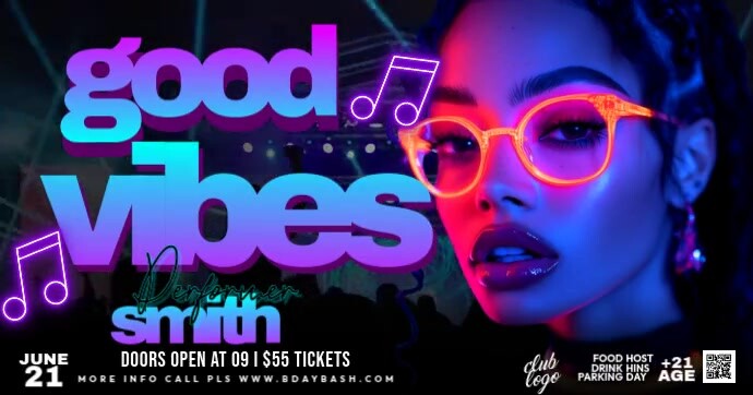 Goodvibes Party Event Template | PosterMyWall