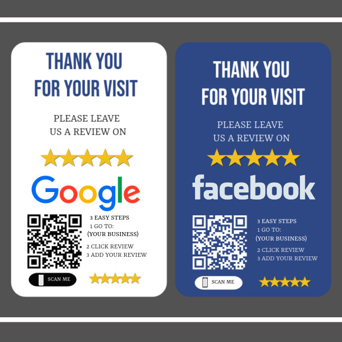 Google and Facebook Review template | PosterMyWall