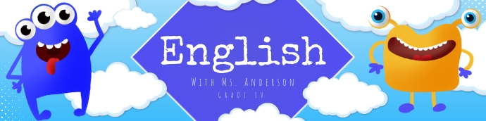 Google Classroom Banner - English Template | PosterMyWall