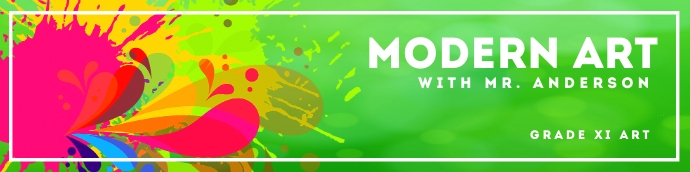 Google Classroom Banner - Modern Art Template | PosterMyWall