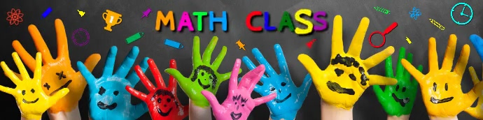 Modèle Google classroom class banner background math | PosterMyWall