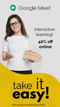 Google meet Online Classes Instagram Post Template | PosterMyWall