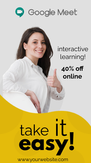 Google meet Online Classes Instagram Post Template | PosterMyWall