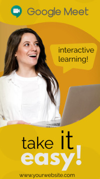 Google meet Online Classes Instagram Post Template | PosterMyWall