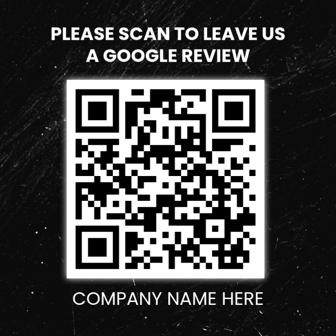 Google Review Request Poster Template - Black Square , Customer ...