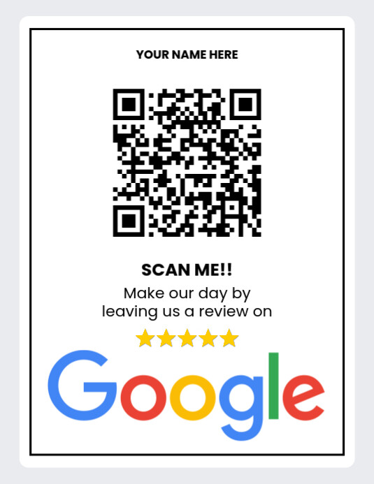 Copy of Google Review Template Flyer (us Letter) | PosterMyWall