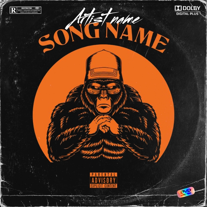 gorilla cover art Template | PosterMyWall