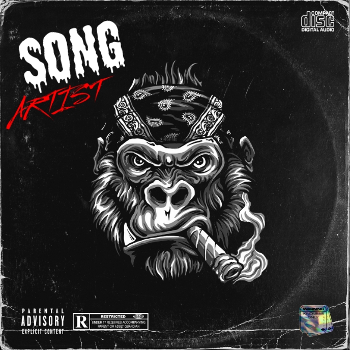 gorilla cover art Template | PosterMyWall