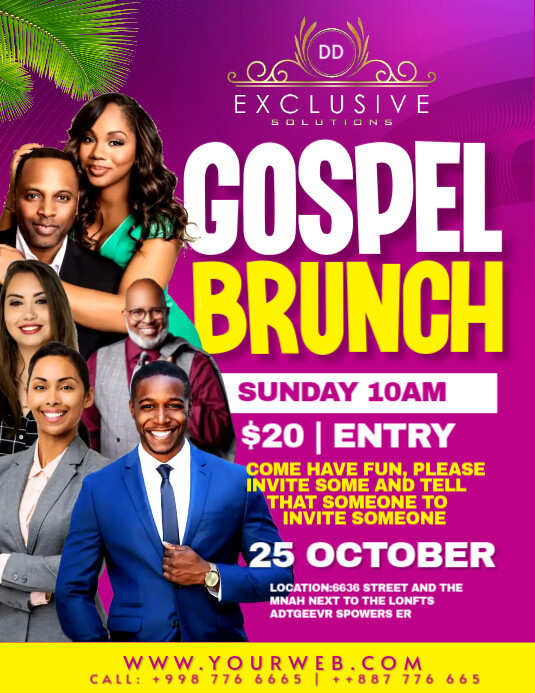 gospel brunch Template | PosterMyWall