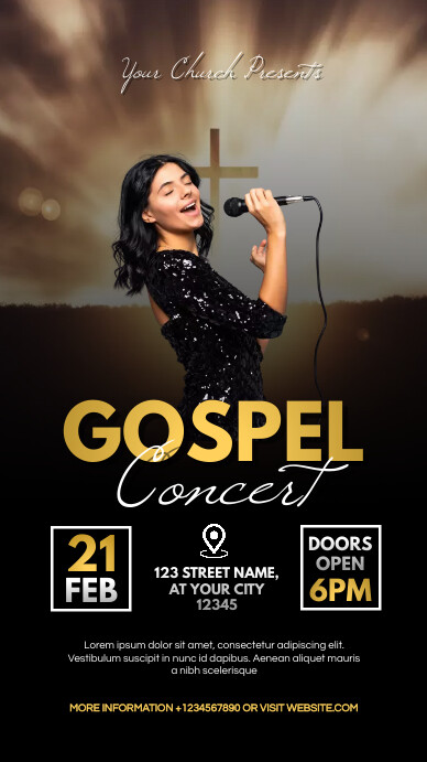 Gospel Church Concert Template | PosterMyWall